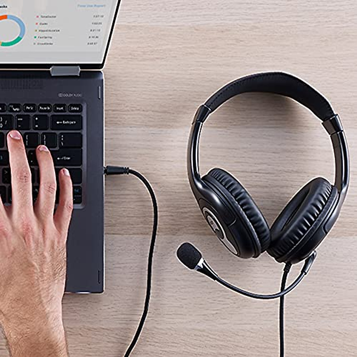 Acer Wired Headset with Flexible Omnidirectional Mic, Adjustable ...