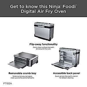 Ninja Foodi 9-in-1 Digital Air Fry Oven Air Fry, Air Roast, Air Broil, Bake, Bagel, Toast, Dehydrate, Keep Warm, and Reheat - Stainless Steel