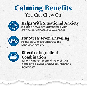 ARK NATURALS Happy Traveler Capsules, Natural Calming Treats for Dogs and Cats, Reduces Anxious and Nervous Behavior, 30 Count, Packaging May Vary,Blue,700146