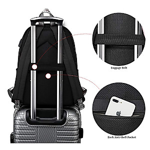 SHOULDCAT School Backpack for Girls Bookbags Laptop Backpack with USB Charging Port 15.6 Inch Laptop School Bag