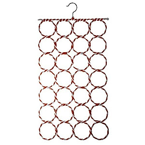 28 Circles Clothes Tie Scarf Rack Hanger DIY Rack Holder Organizer