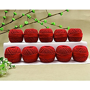 S2J Lot of 10 Pcs Cotton Crochet Knitting Thread Tatting Yarn Embroidery Ball