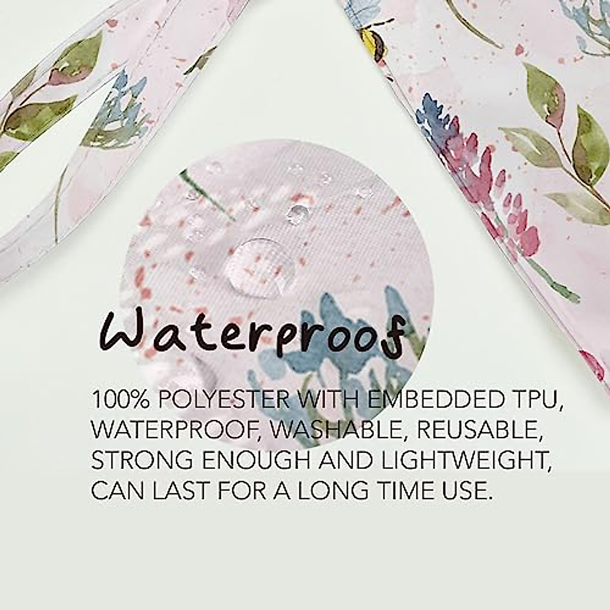 Fokongna Wet Bag, Wet Dry Bag, Makeup Bag, Toiletry Bag, Waterproof Large Capacity Travel Cosmetic Bag, Zipper Pouch for Women, Girls Mo Wife Sister Friends Baby Diaper Bag Bee Wildflower gifts