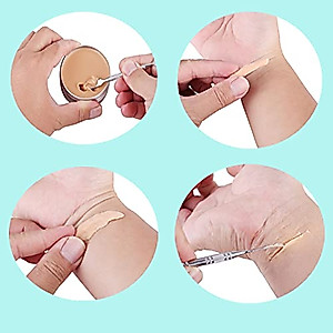 MEICOLY Scar Wax Kit(1.67Oz),Fake Blood Special Effects Scab Coagulated Blood Gel(1.06Oz),Fake Wound Molding Modeling Scar Wax with Spatula,SFX Halloween Stage Makeup Skin Wax,01