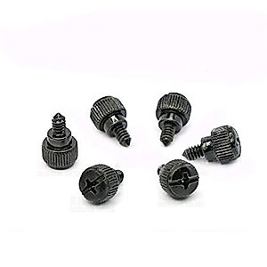 20PCS Black 6#32x5 Length 15mm DIY for Computer PC Case Screws Round Thumb Screws for M3.5 Coarse Desktop for Computers Screws SCRW-018820