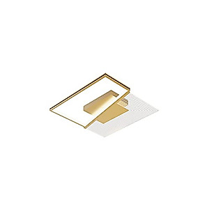 MayNuo Simple Style Led 3 Color Temperatures Dimmable Flush Mount Ceiling Light,Gold Square Lighting Fixtures,Contemporary Art Modeling Ceiling Lamp,for Bar, Living Room Ceiling Light/50Cm