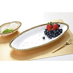 Pampa Bay Golden Salerno Small Oval Serving Piece