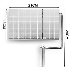 LinaLife Cheese Slicer Blade Wire Cutter Cake Board Butter Slicer Tool Stainless Steel Cheese Slicers for Block Cheese Heavy Duty, Stainless Steel Cheese Slicer with 5 Replacement Wires