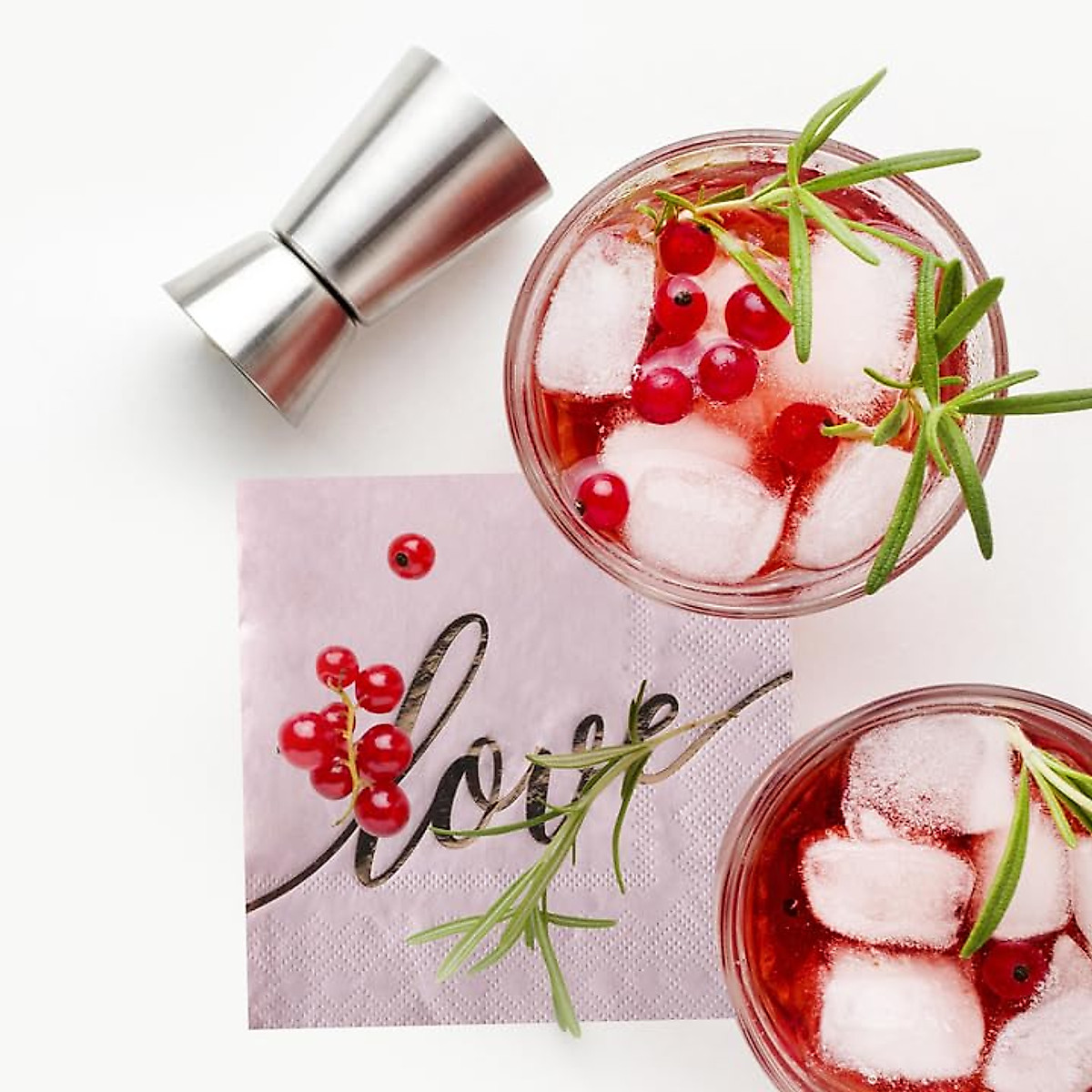 Andaz Press Pink with Rose Gold Scripted Love Saying Cocktail Napkins, Bulk 100-Pack Count 3-Ply Disposable Fun Beverage Napkins for Wedding, Bridal Shower, Bachelorette, Baby Shower, Valentine's Day