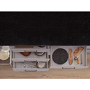 NewAge Products Home Granite Countertop, 24" Ext, Black Galaxy