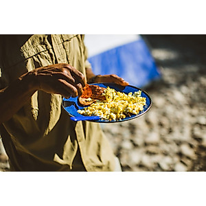 Stansport Deluxe 24-Piece Enamel Tableware Set - Blue (11220)