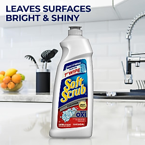 Soft Scrub Multi-Purpose Kitchen and Bathroom Cleanser with Oxi, 36 Ounce (Pack of 6)