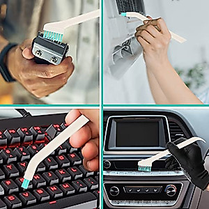 16 Pcs Small Household Cleaning Brushes Deep Detail Crevice Cleaner Brush Set Crevice Cleaning Tool 8 in 1 Detail Cleaning Brush Bottle Cap Brush for Small Holes Corner Space Keyboard Bottle Tile