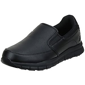 Skechers Men's Nampa-Groton Food Service Shoe, Black, 12 Wide