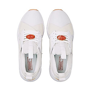 Puma Women's Muse X5 Sneaker, White-Peach Pink-Pristine, 8
