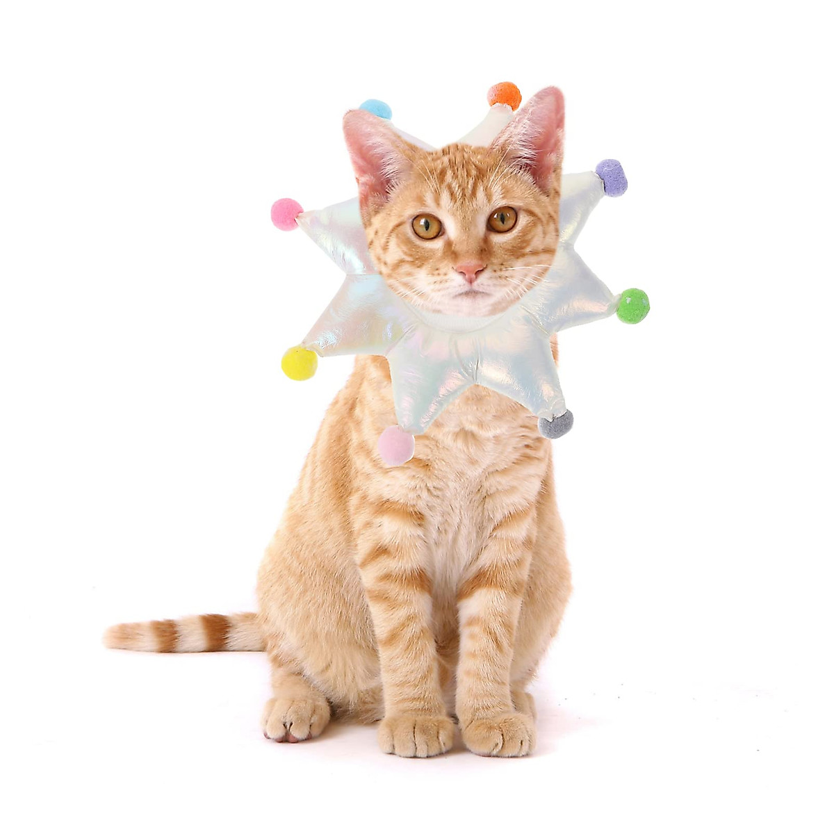 POPETPOP Grooming Neck Cone Cat Recovery Cone Cat Collar Elizabethan Pet Collar Cat Soft Elizabethan Collar Cat Neck Cone Pet Supplies Dog Cone Neck Pillow Tarpaulin White Collar
