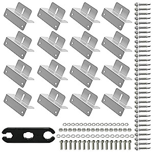 Yaegoo Solar Panel Mounting Z Brackets Kit with Nuts and Bolts for RV Camper,Boat,Wall and Other Off Gird Roof Installation,A Set of 4 Units (4 Set)