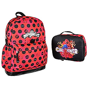 INTIMO Miraculous Tales of Ladybug & Cat Noir Queen Bee Alya Césaire Girl Power Characters 2 Pc Lunch Box Backpack Set