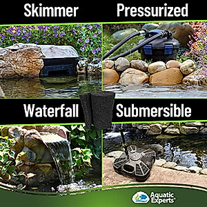Aquatic Experts Classic Koi Pond Filter Pad COARSE – Black Bulk Roll Pond Filter Media, Rigid Ultra-Durable Latex Coated Fish Pond Filter Material US (2" x 12" x 36")