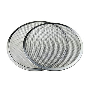 Baost Durable Pizza Screen Aluminum Pizza Pan Thicken Non-stick Net Round Pizza Mesh Pan Baking Tray Mesh Crispy Baking Mats Oven Baking Tray Net Cookware Plate Pan 7 Inch