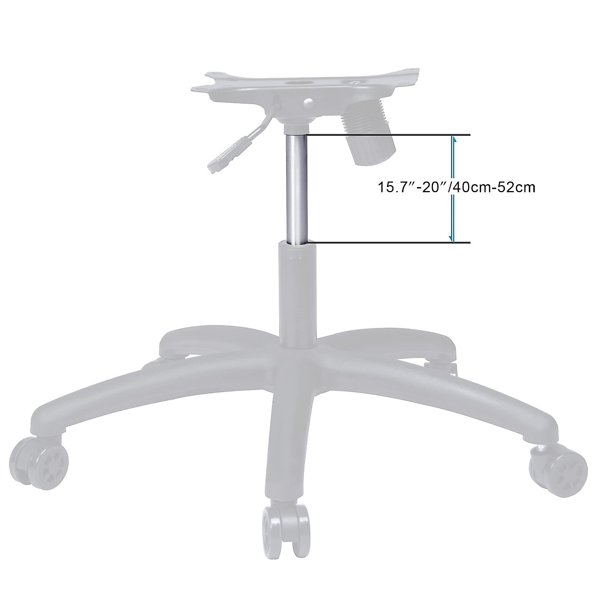 Yoogu 25 inch 320 lbs Heavy Duty Gaming Office Chair Base Replacement Swivel Chairs Part Set with Bottom Plate Stand Cylinder and Casters