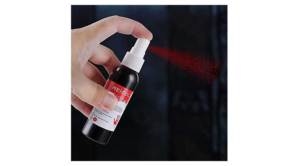 MEICOLY Blood Splatter, 2.1oz Fake Blood Spray, Halloween Liquid Blood ...