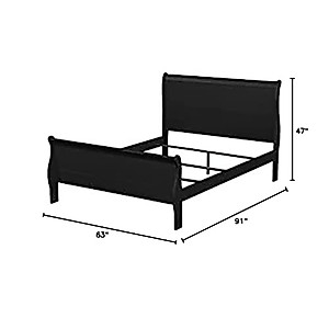 ACME Louis Philippe Queen Bed - 23730Q - Black