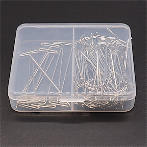 Labs Nickel Plated Science Dissection T-Pins, Frog Dissection pin(Pack of 110, 100 Pack 1.5", 10 Pack 2")