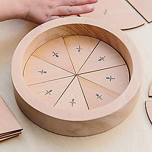 THE FRECKLED FROG Learning Fractions - Set of 55 - Math Manipulatives - Fraction Circles with 10 Values - Teach Equivalents and Parts to Whole