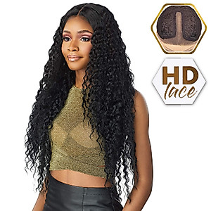Sensationnel Butta lace wigs - unit 3 extra wide 5 inch deep parting synthetic preplucked hairline glueless lacefront (Jet Black 1)