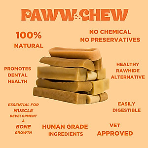 Paww Chew Yak Cheese Himalayan Dog Chews - All Natural Long Lasting Dog Treats, (Monster - 2 Pack) Odorless, High Protein Yak Chew, Great For Oral Health, Only 3 Ingredient Yak Bones for Power-Chewers