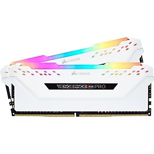 Corsair Vengeance RGB Pro 32GB (2x16GB) DDR4 3200 (PC4-25600) C16 Desktop memory – White (CMW32GX4M2E3200C16W)