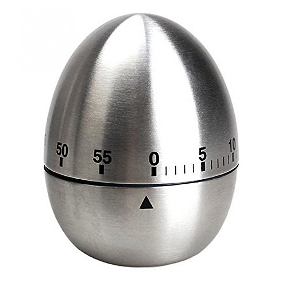 Kitchen Timer, Gloryshop Stainless Steel Egg Timer Simple Operation Mechanical 60-Minute Egg Shaped Timer