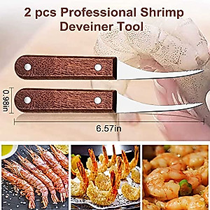 3 Pcs Shrimp Deveiner Tool Shrimp Cleaner, ShrimpThread Knife Shrimp Deveining Tool，Shrimp Peeler Set, Toad Fish Shrimp Cleaner Shrimp Peeler