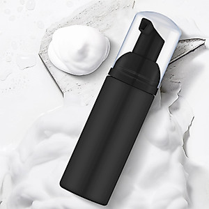 EGALLOP 2 Oz Empty Black Foam Pump Bottle, Foamer Soap Dispenser for Lash Shampoo, Hand Soap, Foaming Cleaner(Black Pump, 12 PCS)