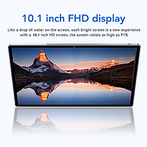 2 in 1 Tablet, 10.1 Inch Android 12 Tablet, 4G Cellular Tablet with Keyboard & Case, Octa Core CPU, 4GB RAM 64GB ROM, FHD Display, 13MP Dual Camera, 5G WiFi, BT5.0, 8800mAh