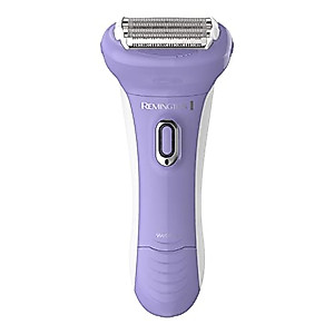Remington WDF5030A Smooth & Silky Electric Shaver for Women, 4-Blade Smooth Glide Foil Shaver and Bikini Trimmer with Almond Oil Strip, Purple/White