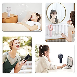 WANGDAJIEDIAN Handheld Fan, Portable Fan with USB Rechargeable Battery, 3 Speed 8-20 Hours Working Time for Indoor, Outdoor, Makeup, Travelling, Camping, Summer Gift for Men Women