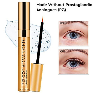 Eyelash Growth Serum, Plant-Based Lash Serum for Eyelash Growth and Thickness Promotes Thick, Strong Lashes in 3-4 Weeks without Parabens or PG (5 ML)