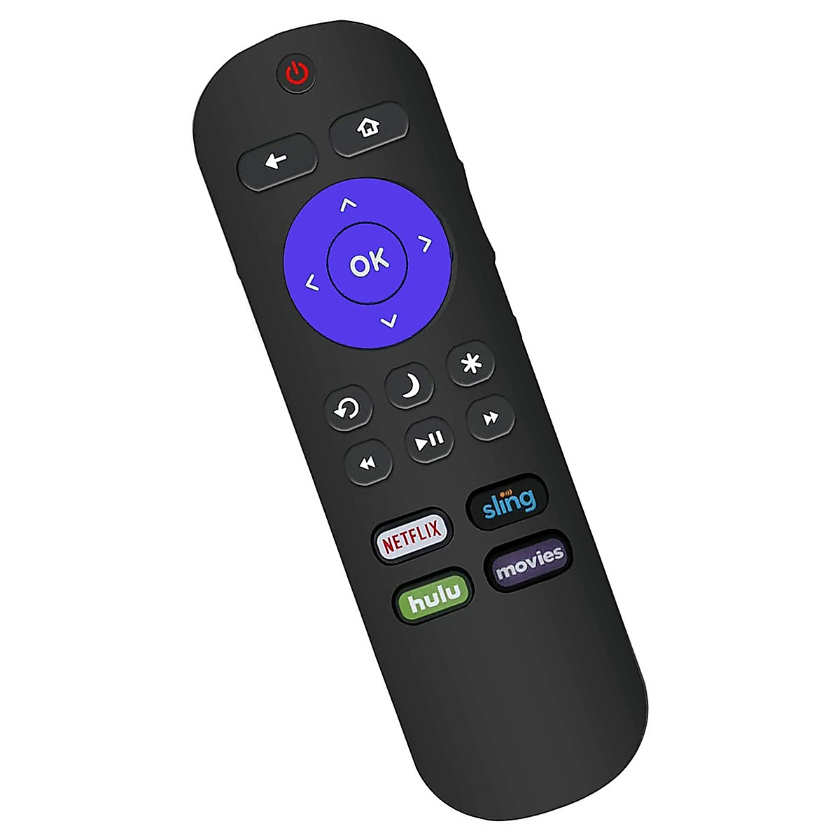 Universal Remote Control Compatible with All Insignia Roku TVs, All Insignia Roku Smart TV with Netflix/Sling/Hulu/Movies- No Setup Required