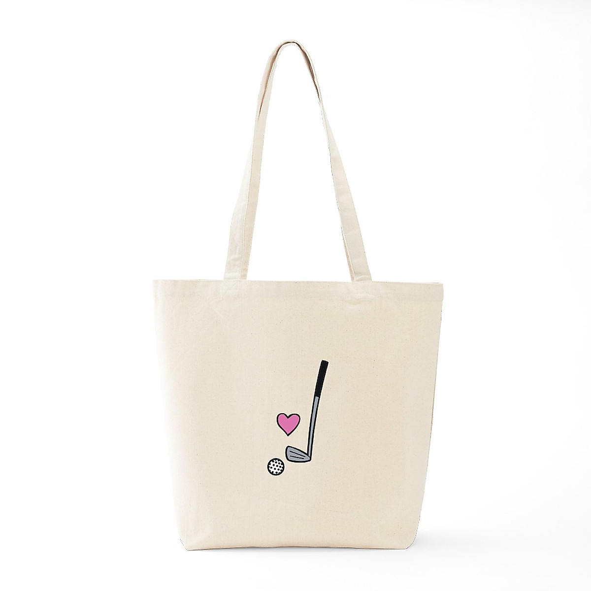 CafePress Heart Golf Ball Tote Bag Canvas Tote Shopping Bag