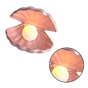 Shell Pearl Light LED in Shell Light Clamshell Pearl Lamp Tabletop Decorations for Home