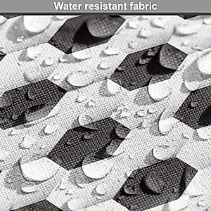 Lunarable Sports Fabric by The Yard, Soccer Ball Vivid Pattern Athletic Sport Themed Geometrical Modern Design, Decorative Fabric for Upholstery and Home Accents, 1 Yard, Cream Grey