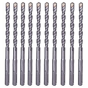 SDS Plus Hammer Drill Bit 10Pcs 3/8 in. x 8 in. Masonry Concrete Rock Drill Bit