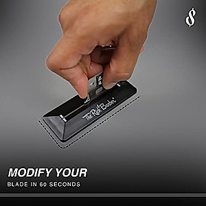 The Rich Barber 1 Minute Blade Modifier - Trimmer Blade Sharpener with Diamond Metal Stone for Professional & Home Use - Closer Shaves, Sharper Lines, Less Ingrown Hair - Compatible with Most Brands