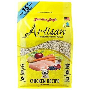 Grandma Lucy's Artisan Dog Food, Grain Free and Freeze-Dried - Artisan Chicken, 3Lb Bag