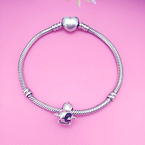 FAEFASH Cow Charm Bead 925 Sterling Silver Animals Charm Fit Women Bracelet,for Animal Lovers (Red.Silver and Black Multi)