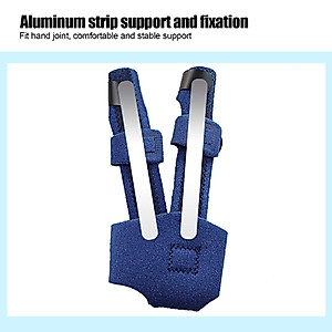 YUYTE Two Fingers Splint, Adjustable Support Protective Correction Brace for Broken Fingers, Injuries, Arthritis, Finger, Tendonitis and Pain Relief