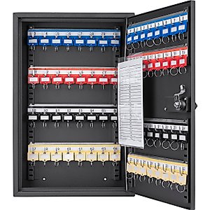 Barska Wall Mount Adjustable Cabinet with Colorful Key Tag Labels Combination Lock Box, 64 Position, Gray