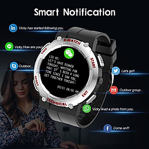 KINGSTAR Smart Watch, Waterproof watches for women Android Digital smart watches fitness Tracker with Touch Screen Heart Rate Monitor Pedometer Sleep Monitor for iPhone
